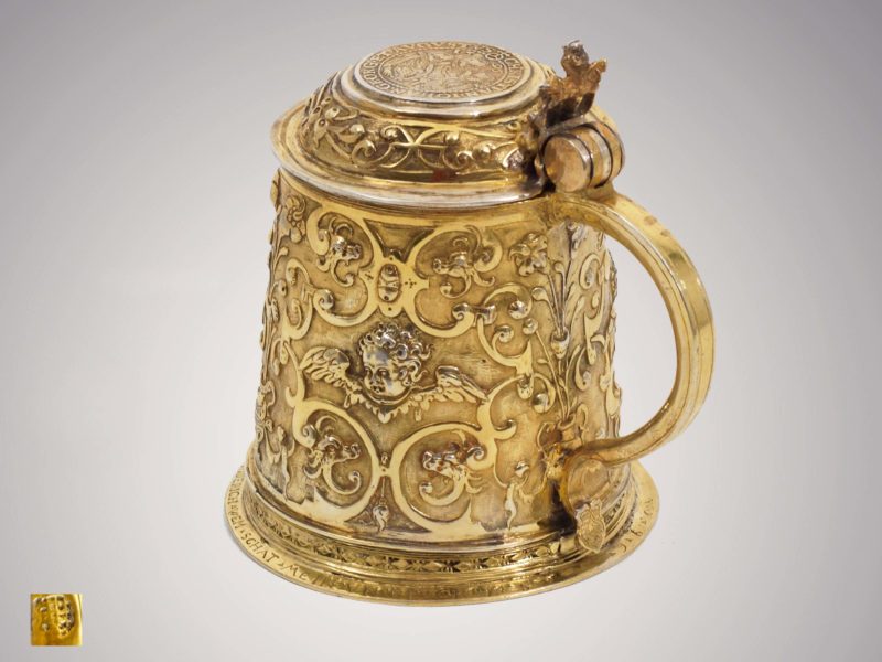 Antique Silver Tankard and Silver Tankards with Inset Coins | Helga Matzke