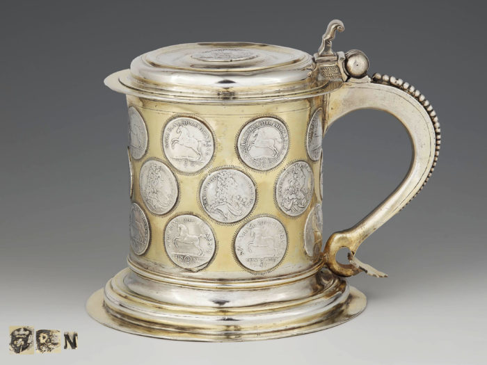 Antique Silver Tankard and Silver Tankards with Inset Coins | Helga Matzke